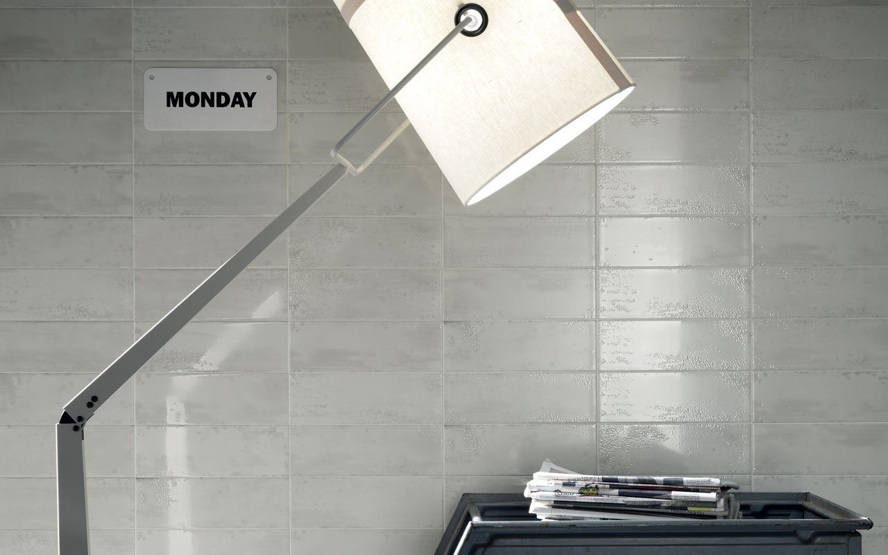 Diesel Living, Iris Ceramica Wall Tiles, Stage, Drip White, 4”x12 ...