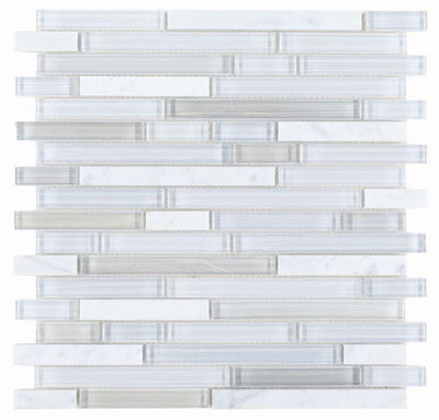 Elysium Tiles, Mosaic Glass, Linear, Multi-color, 11.75" x 12" – Factor ...