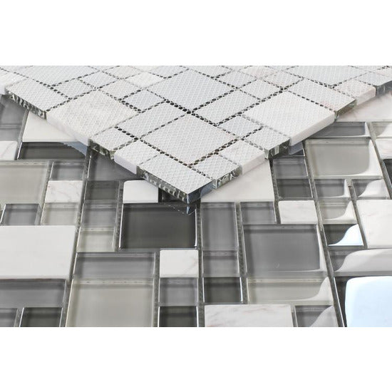 Elysium Tiles, Mosaic Glass, Sea, Multi-size – Factor Home & Design