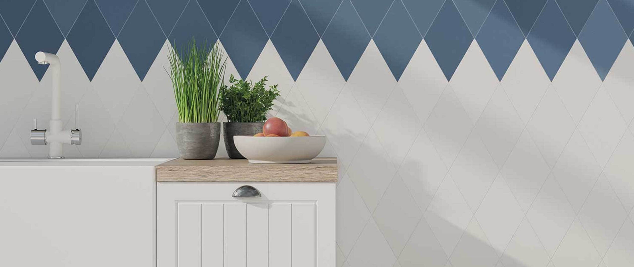 WOW Floor & Wall Tiles, Flow Collection, Flow Diamond, Multi Color, 5 ...