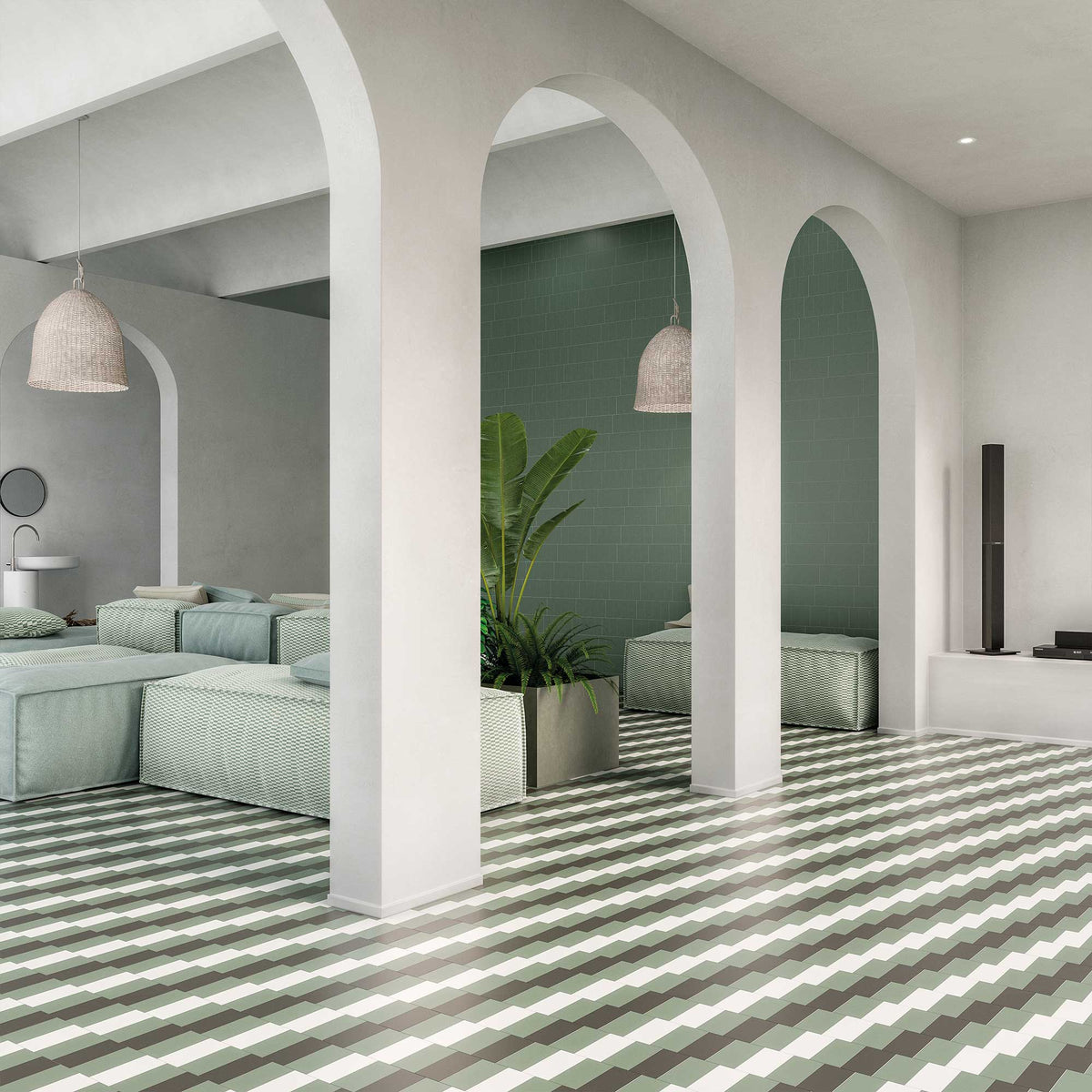 Wow Floor and Wall Tiles, Solid Collection, Solid L, Multi Color, 5”X1 ...